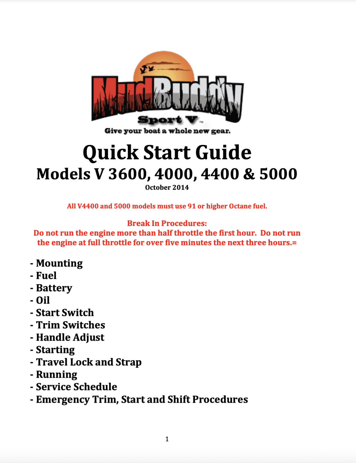 Manuals - Mud Buddy Motors